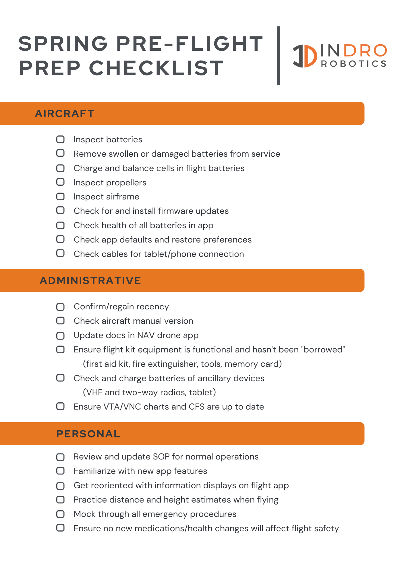 Drone Pre Flight Checklist Checklist – Baysection Drone Pre Flight Checklist Checklist – Baysection