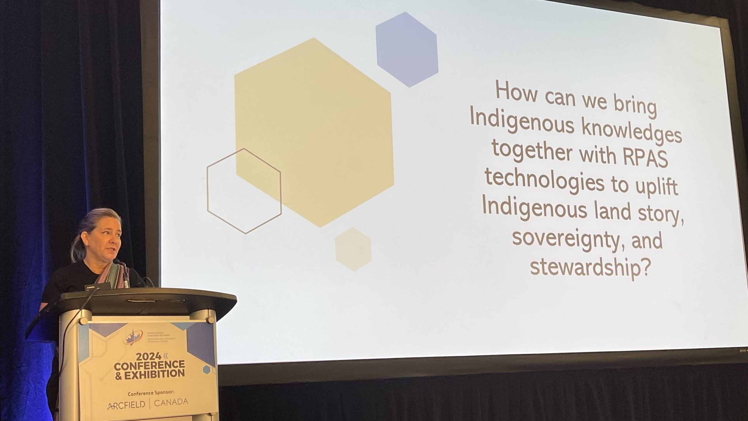 Indigenous Champion and airline owner Teara Fraser at AEAC - InDro Robotics